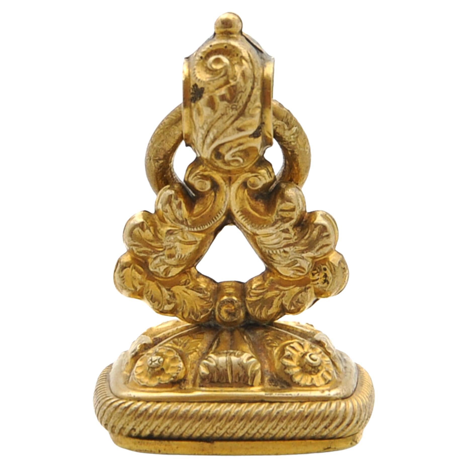 Antique Georgian Gold Cased Carnelian Fob Pendant For Sale at 1stDibs