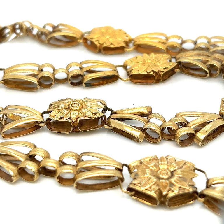 Antique Georgian Gold Long Chain For Sale at 1stDibs