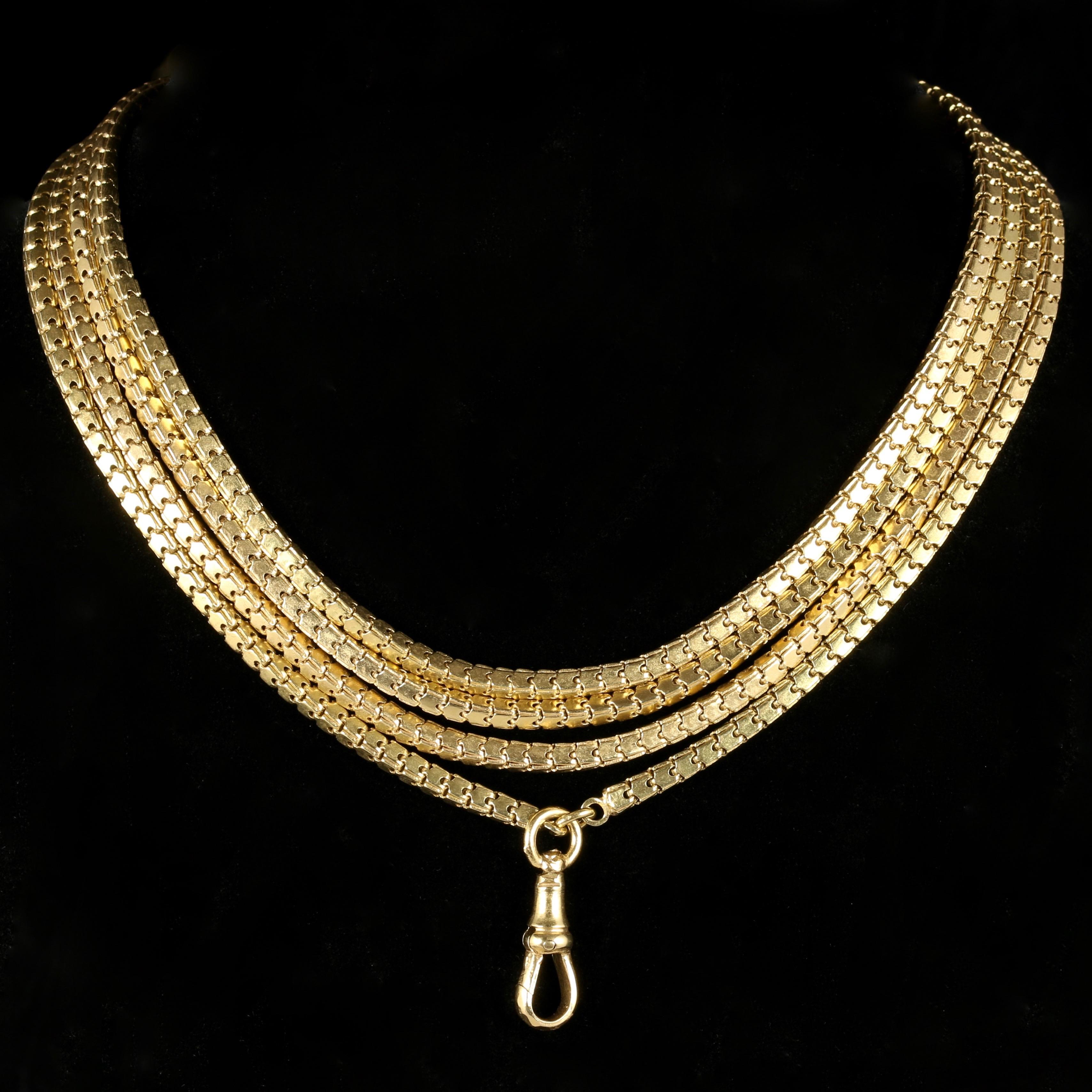 Antique Georgian Guard Chain 18 Carat Gold, circa 1800 at 1stDibs