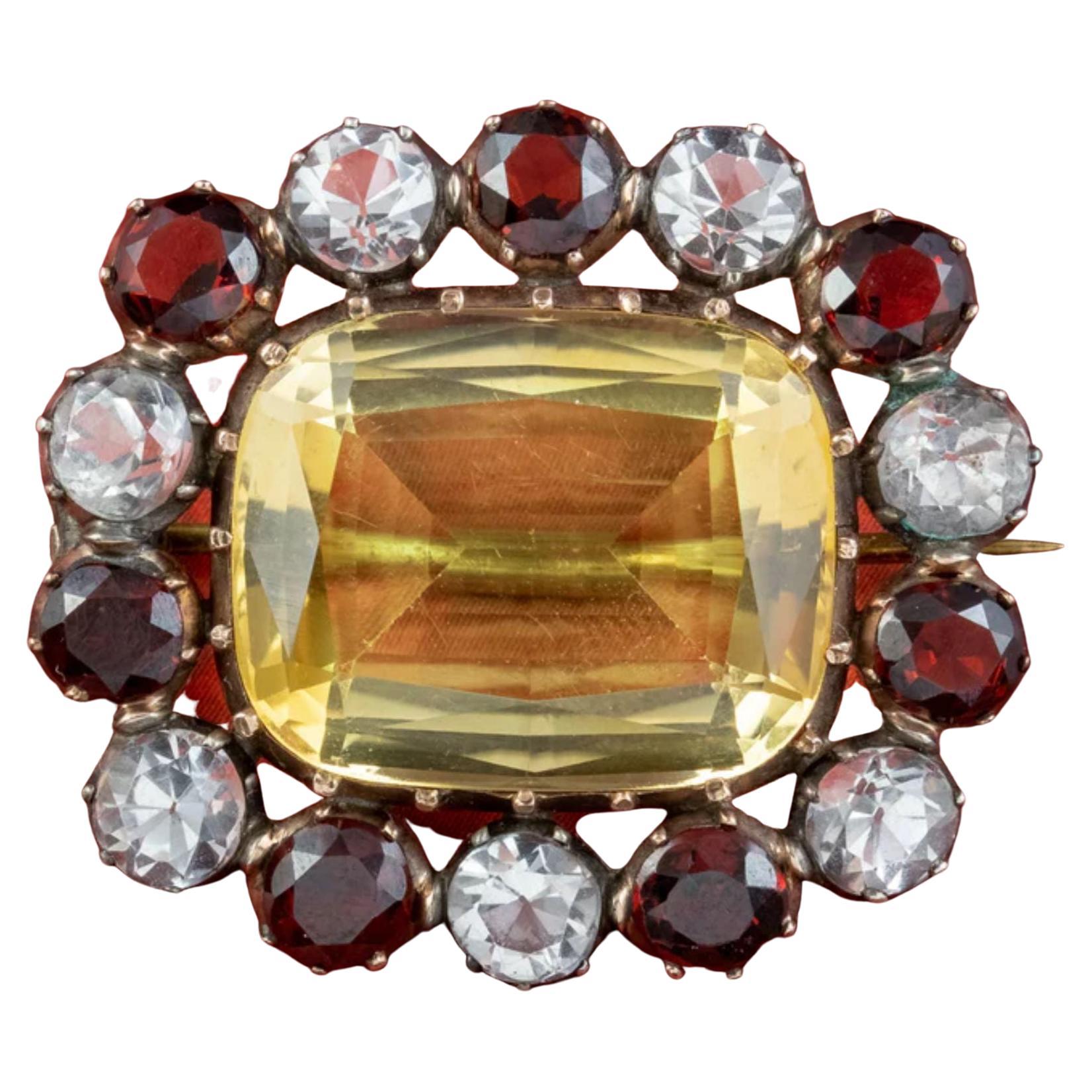 Antique Georgian Citrine Gold Brooch at 1stDibs | antique citrine ...