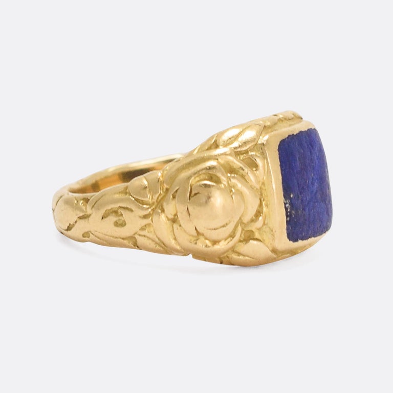 Antique Georgian Lapis Lazuli Signet Ring at 1stDibs