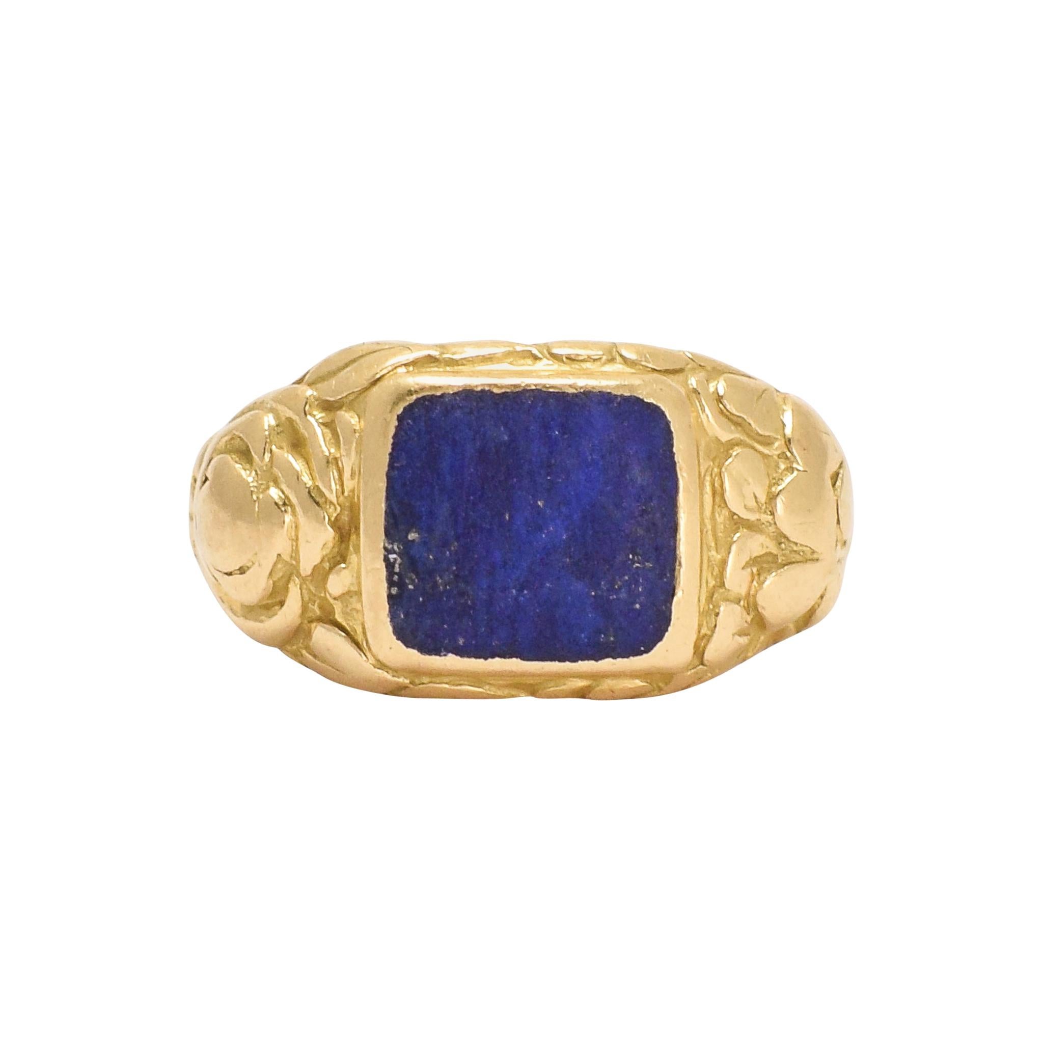 Antique Georgian Lapis Lazuli Signet Ring at 1stDibs