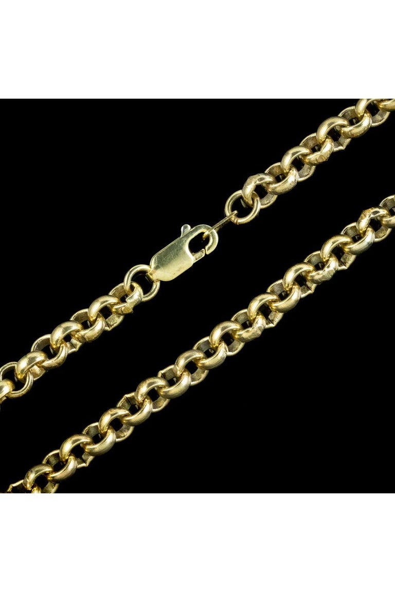 Antique Georgian Locket and Chain Silver in 18 Carat Gold Gilt, circa ...