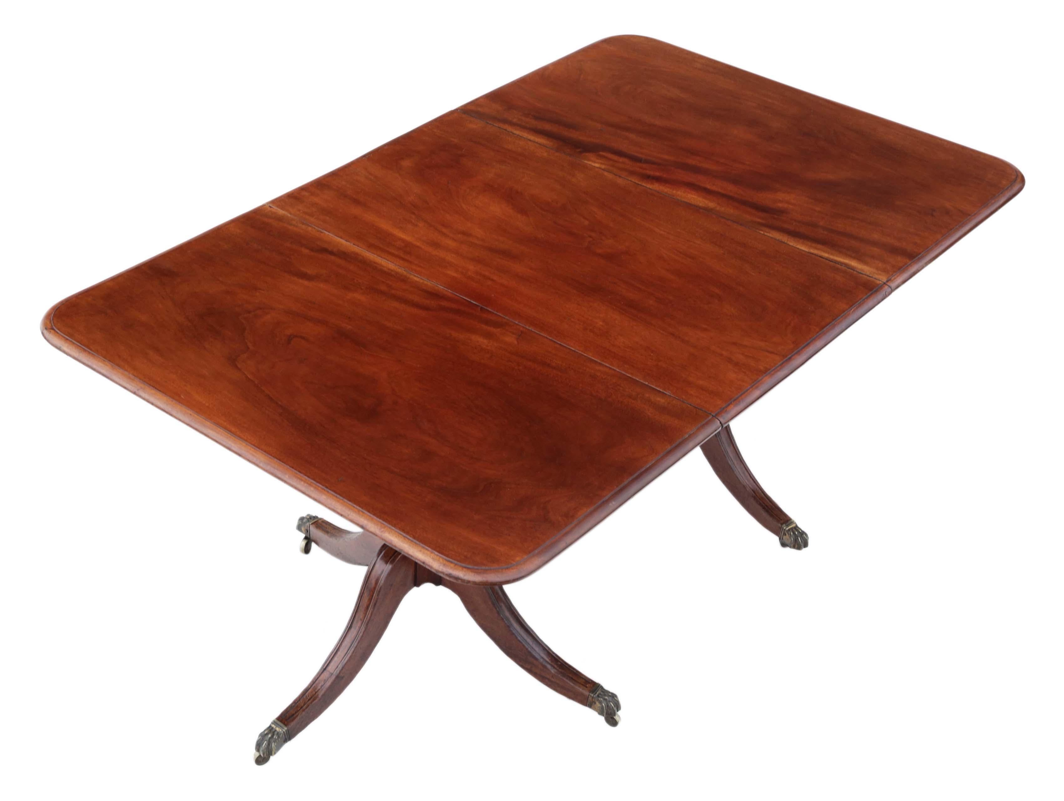 Antique Georgian Mahogany Extending Pedestal Dining Table 19th Century ...