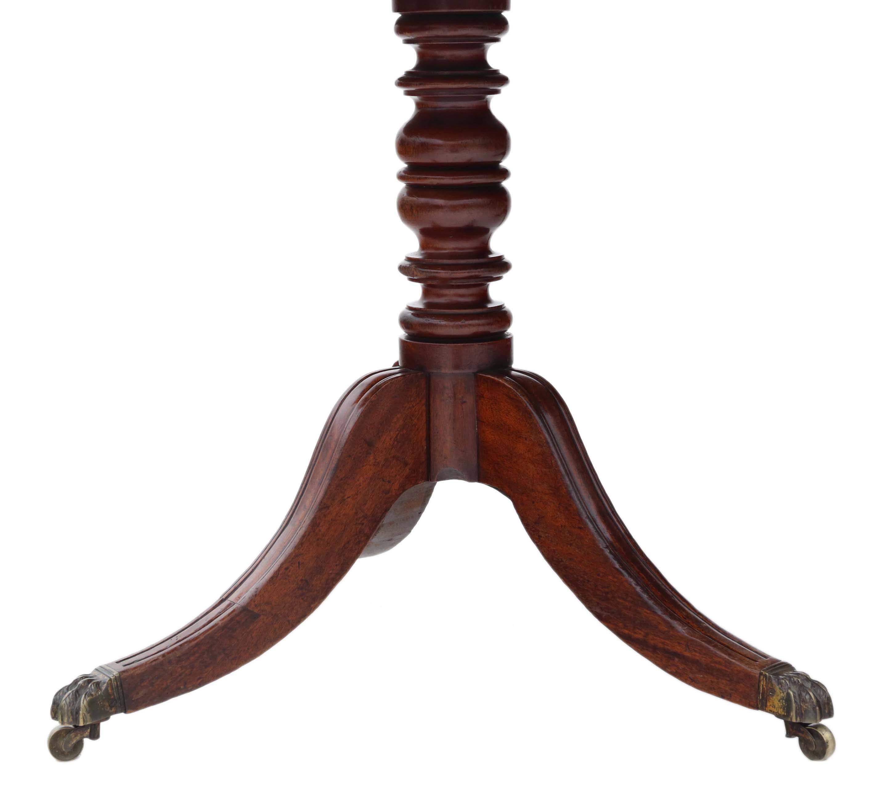 Antique Georgian Mahogany Extending Pedestal Dining Table 19th Century ...