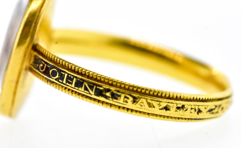 Antique Georgian Memorial Ring, c. 1780 For Sale at 1stDibs