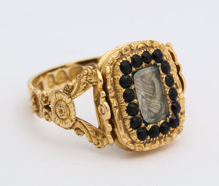 Antique Georgian Memorial Swivel Ring Glorifying Christ London 1831 at ...