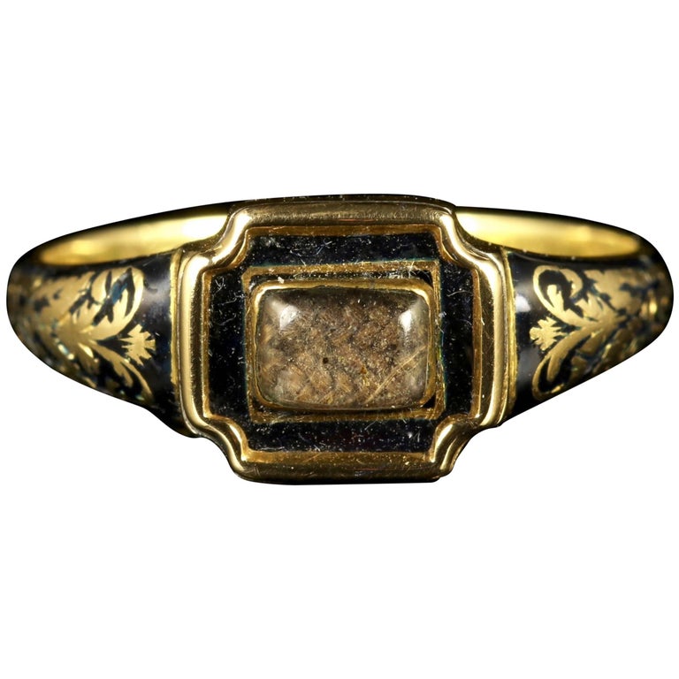 Antique Georgian Mourning Ring 18 Carat, circa 1790 at 1stDibs