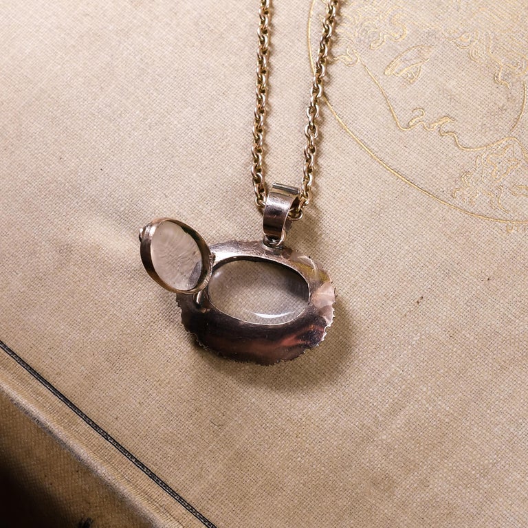 Antique Georgian Pearl Rock Crystal Locket at 1stDibs