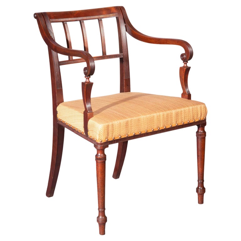 Antique Georgian Regency Armchair or Desk Chair For Sale at 1stDibs