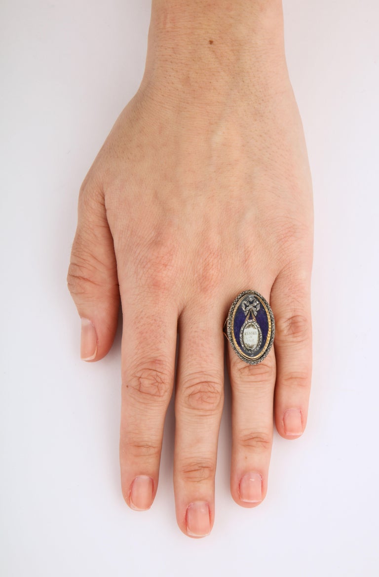 Antique Georgian Sentimental Ring Requests "Pensee A Moi" Think of Me ...