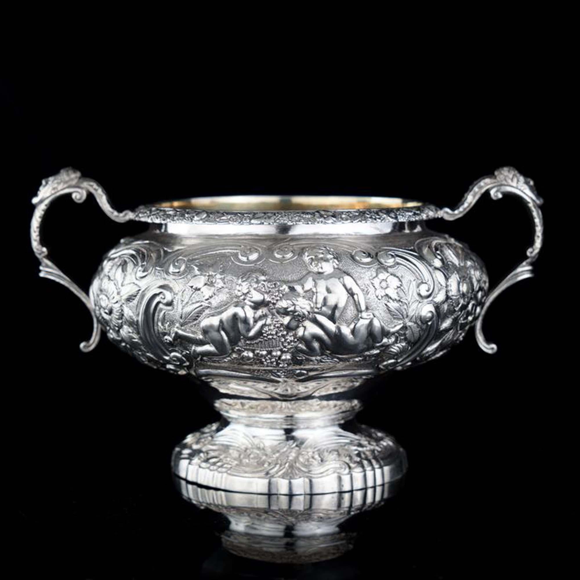 Antique Georgian Silver Tea Service Set of Four Pieces For Sale at 1stDibs