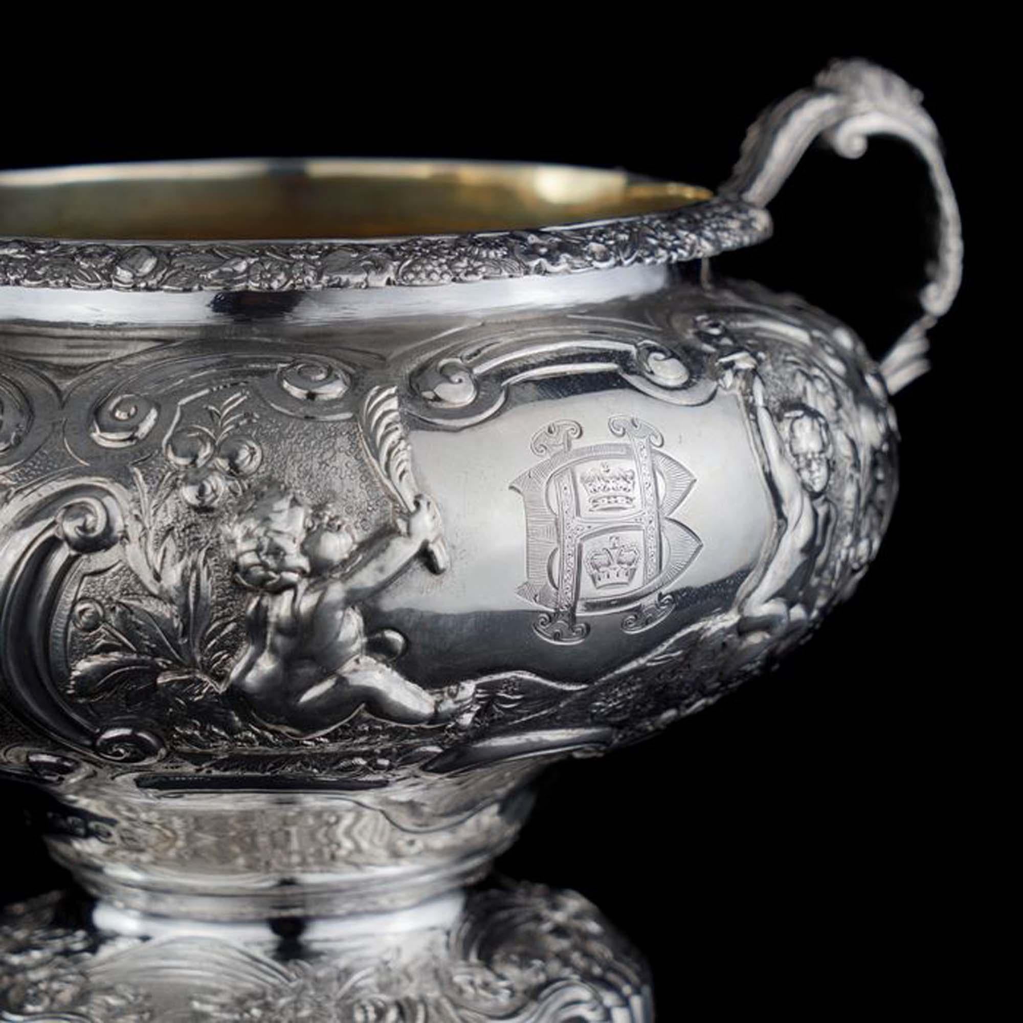 Antique Georgian Silver Tea Service Set of Four Pieces For Sale at 1stDibs