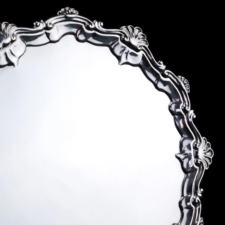 Antique Georgian Solid Silver Salver with, Thomas Hannam and Richard ...
