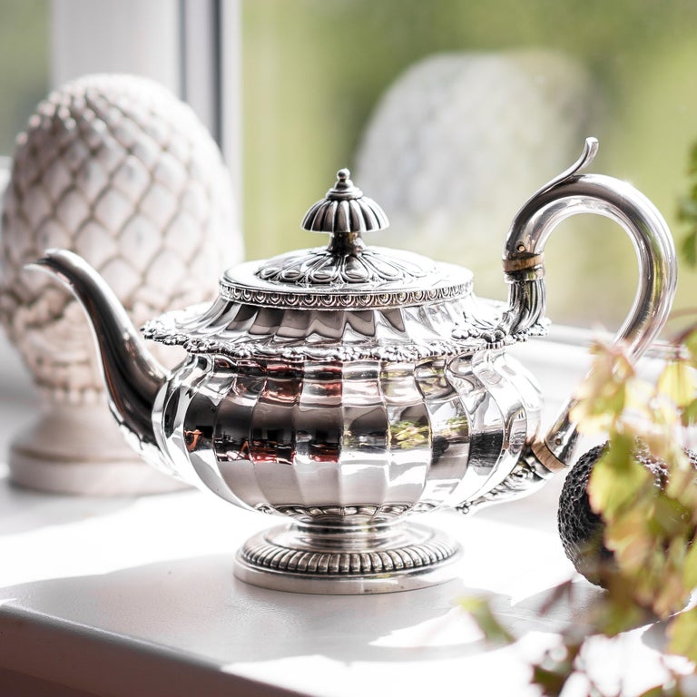 Antique Georgian Solid Silver Teapot, John Bridge 'Rundell', 1827 For ...