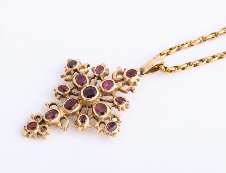 Antique Georgian Spanish Ruby Cross Pendant, circa 1780 at 1stDibs ...