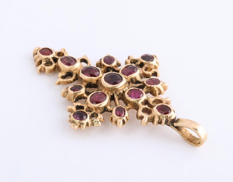 Antique Georgian Spanish Ruby Cross Pendant, circa 1780 at 1stDibs ...