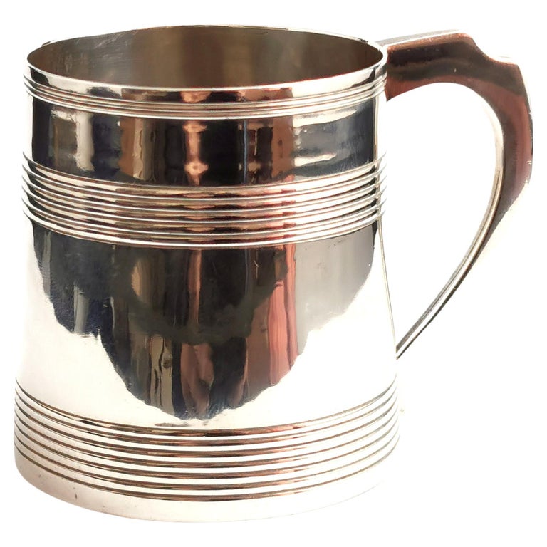 Antique Georgian Sterling Silver Mug, Christening Mug, Half Pint For ...