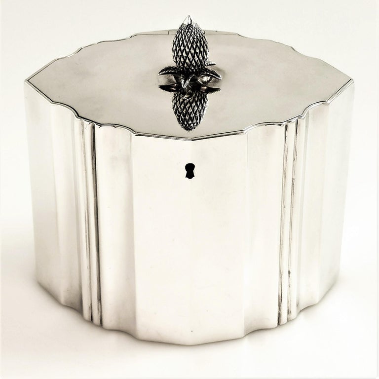 Antique Georgian Sterling Silver Tea Caddy Box with Key 1798 Bateman at ...
