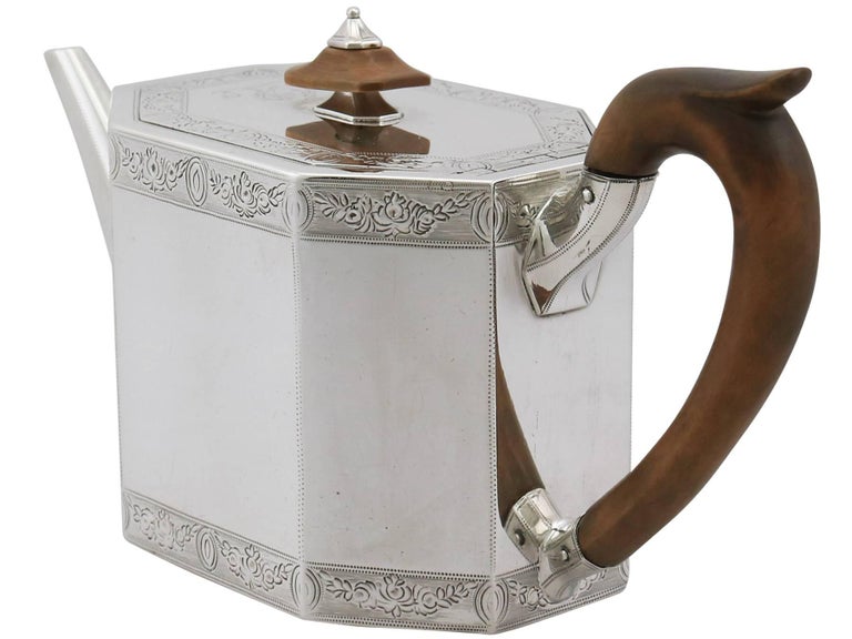 Antique Georgian Sterling Silver Teapot, 1787 at 1stDibs
