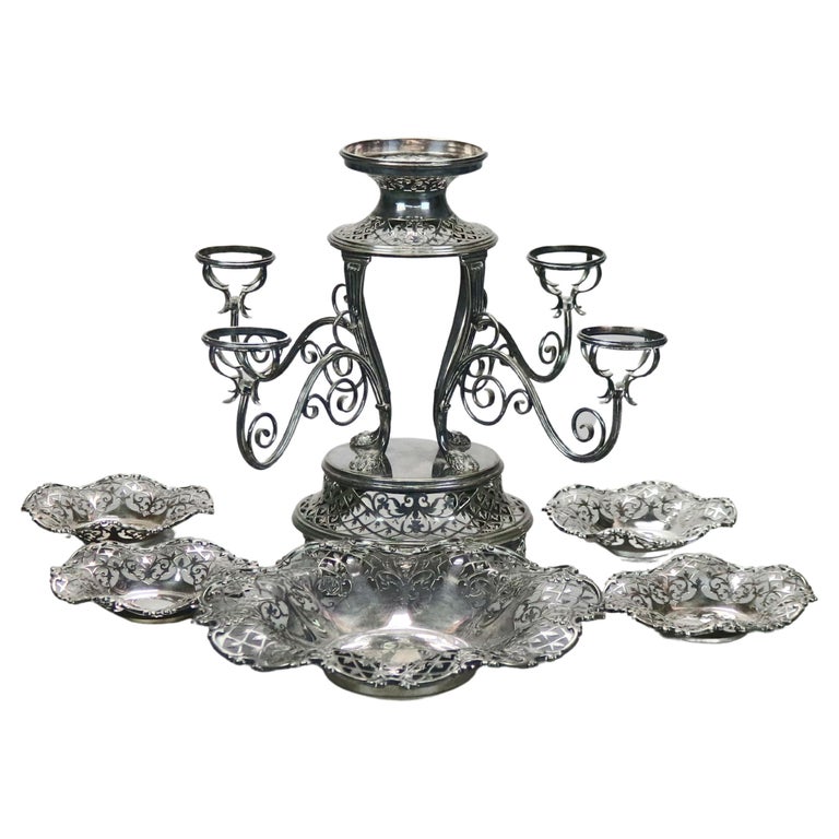 Antique Georgian Style Alex Clark London Silver Plate Reticulated ...