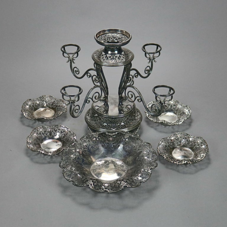Antique Georgian Style Alex Clark London Silver Plate Reticulated ...