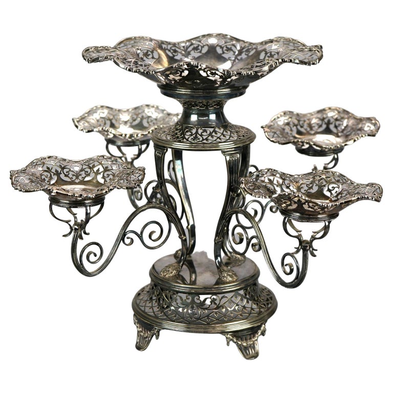 Antique Georgian Style Alex Clark London Silver Plate Reticulated ...