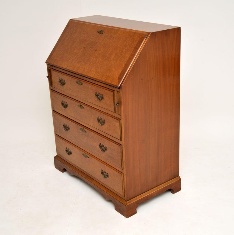 Antique Georgian Style Burr Walnut Writing Bureau at 1stDibs | georgian ...