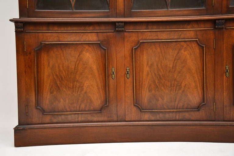 Antique Georgian Style Concave Bookcase For Sale at 1stDibs | antique ...