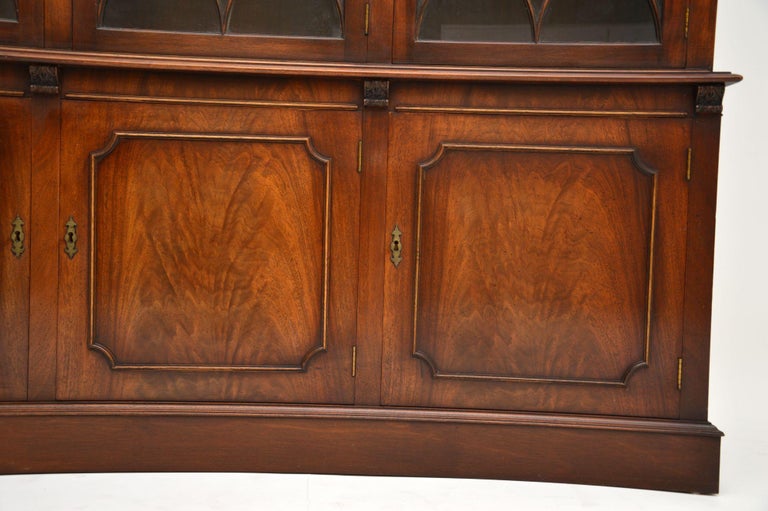 Antique Georgian Style Concave Bookcase For Sale at 1stDibs | antique ...