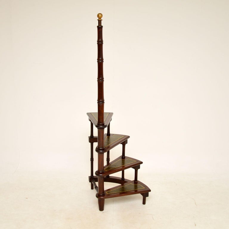 Antique Georgian Style Library Steps at 1stDibs