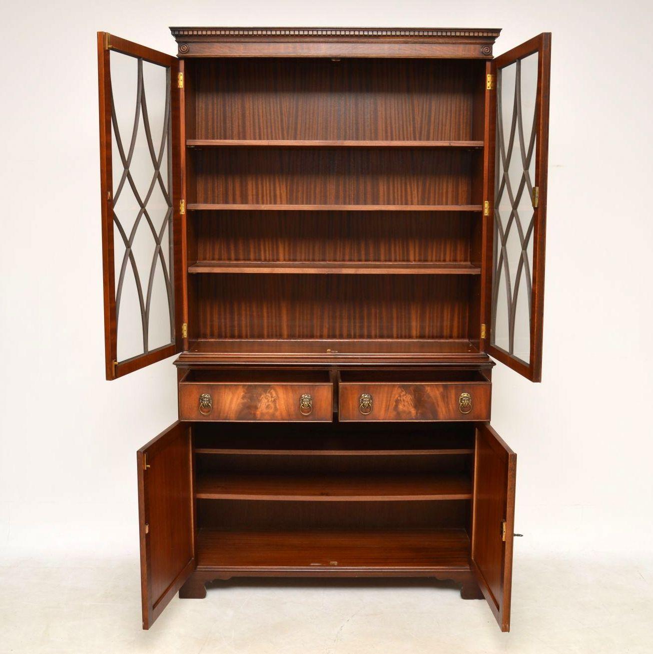 Antique Georgian Style Mahogany Bookcase at 1stDibs | georgian style ...