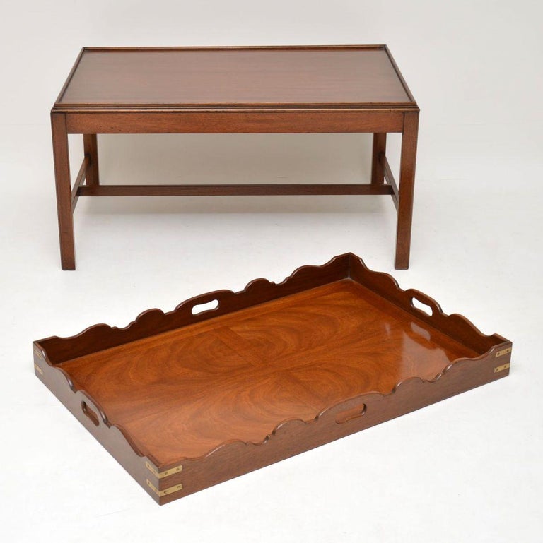 Antique Georgian Style Mahogany Tray Top Coffee Table at 1stDibs ...