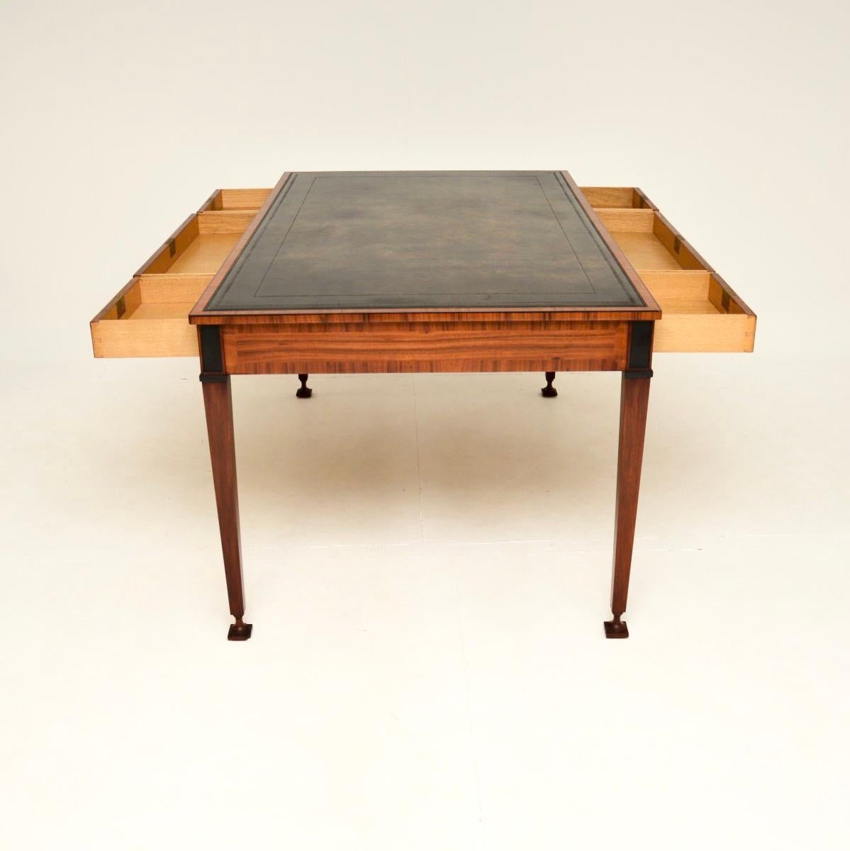 Antique Georgian Style Walnut Partners Writing Desk For Sale at 1stDibs