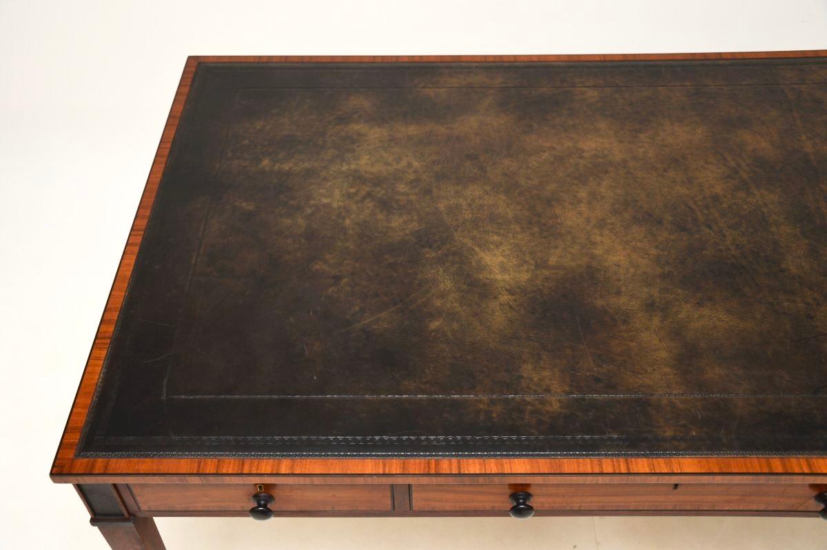 Antique Georgian Style Walnut Partners Writing Desk For Sale at 1stDibs
