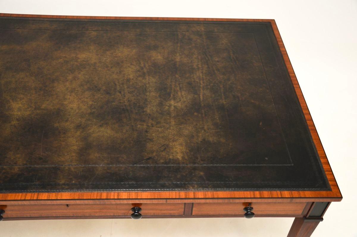 Antique Georgian Style Walnut Partners Writing Desk For Sale at 1stDibs