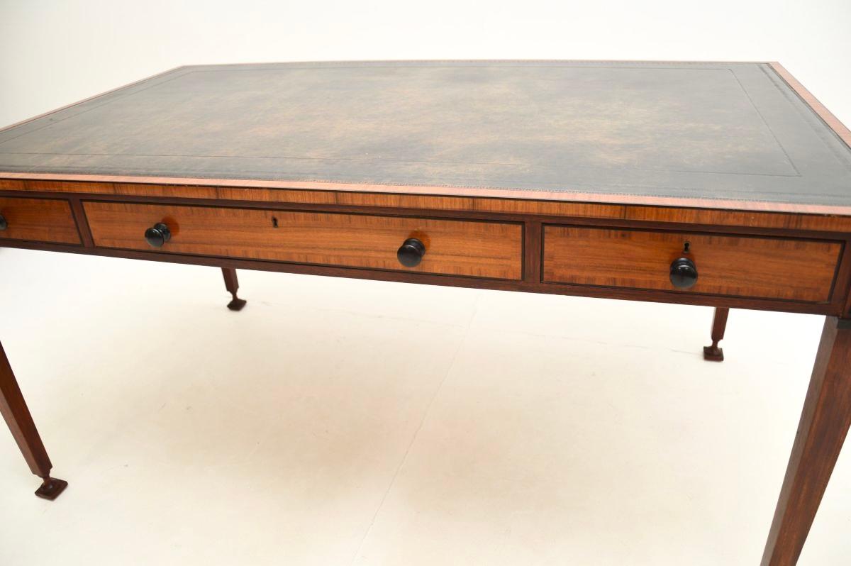 Antique Georgian Style Walnut Partners Writing Desk For Sale at 1stDibs