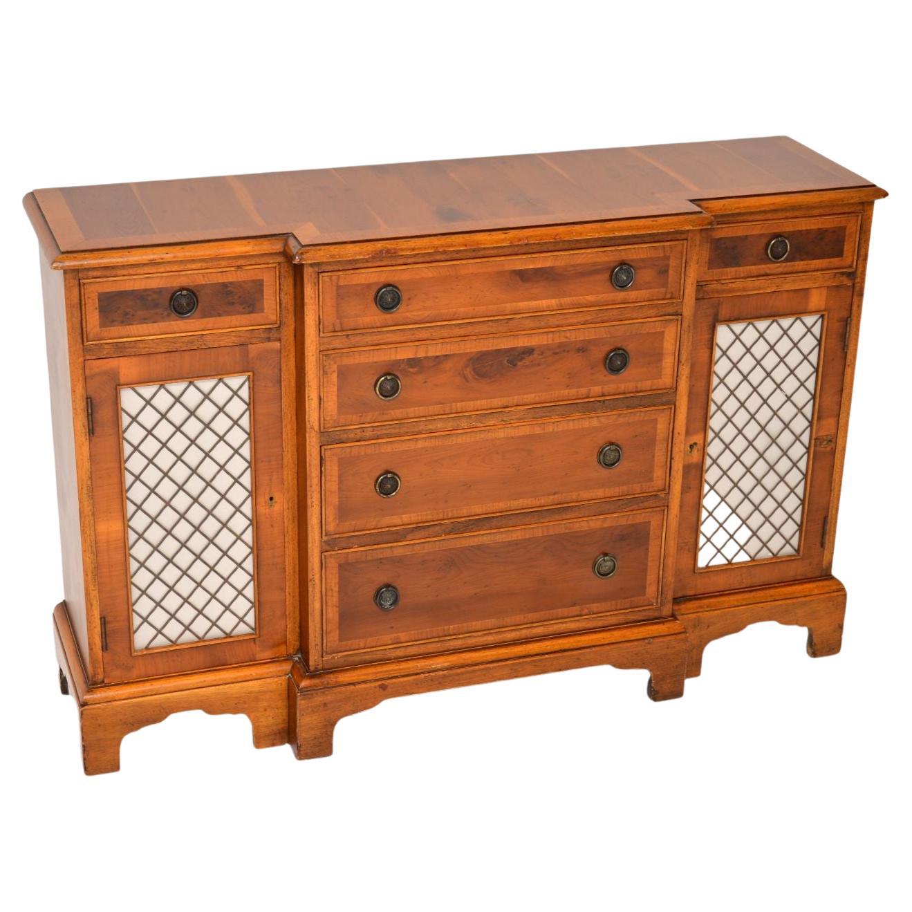 Adam Style Yew Wood Sideboard / Server For Sale at 1stDibs