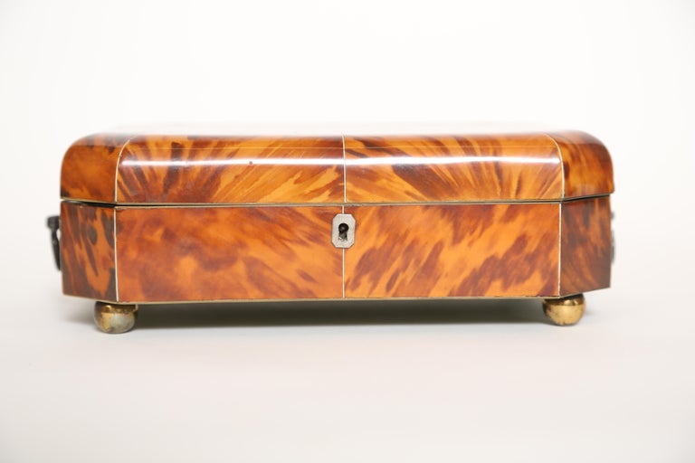 Antique Georgian Tortoiseshell Jewelry Box at 1stDibs