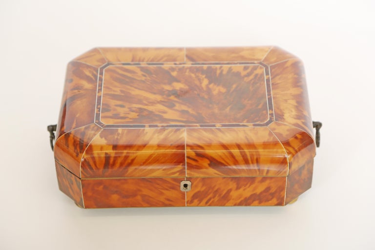 Antique Georgian Tortoiseshell Jewelry Box at 1stDibs