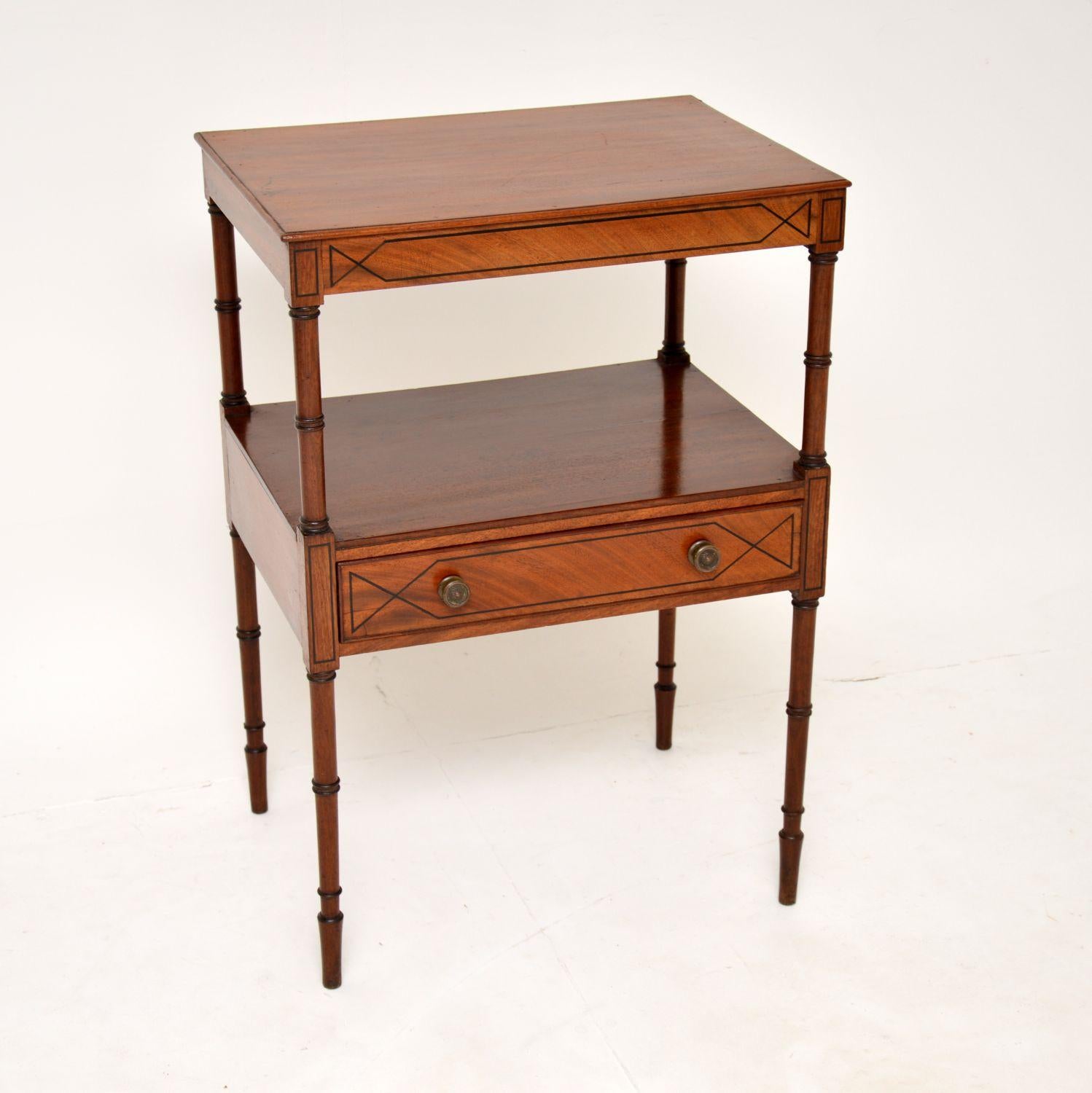 Antique Georgian Two Tier Side Table at 1stDibs