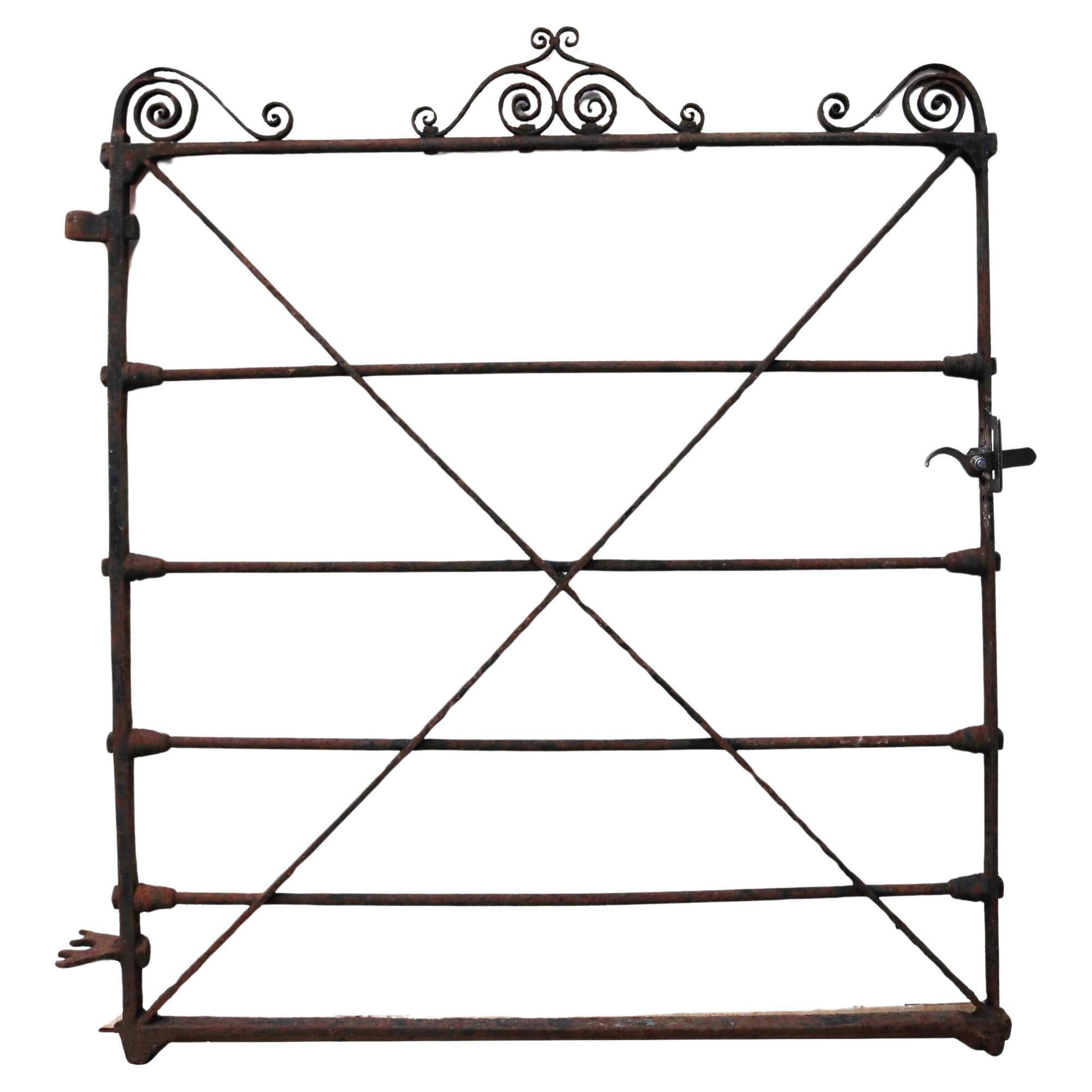 Wrought Iron Side Gate with Original Latch For Sale at 1stDibs