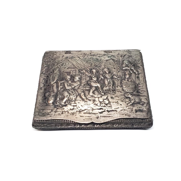 Antique German 800 Silver Cigarette Box at 1stDibs