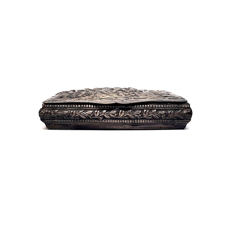 Antique German 800 Silver Cigarette Box at 1stDibs