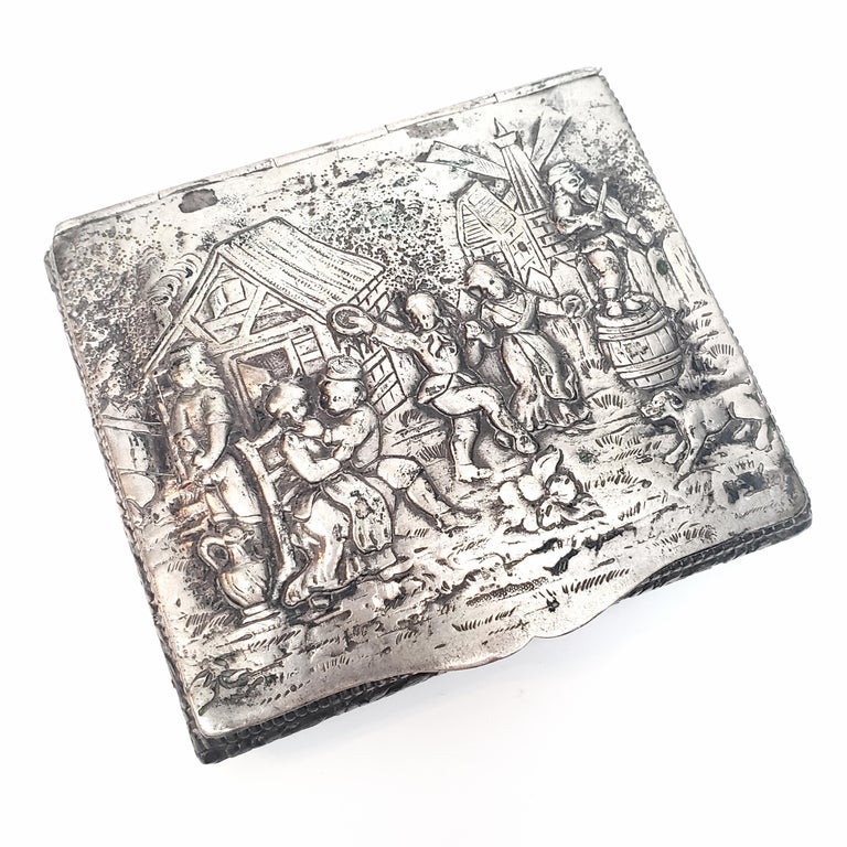 Antique German 800 Silver Cigarette Box at 1stDibs