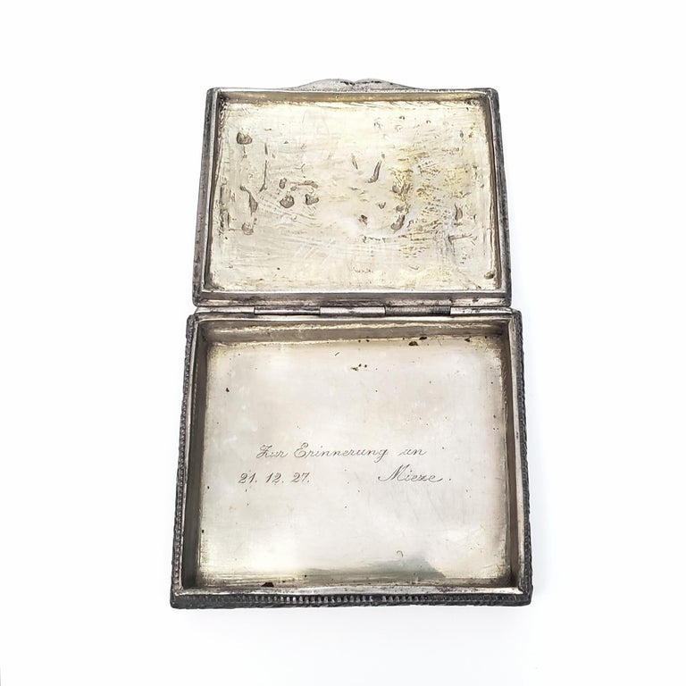 Antique German 800 Silver Cigarette Box at 1stDibs