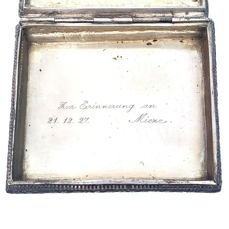 Antique German 800 Silver Cigarette Box at 1stDibs