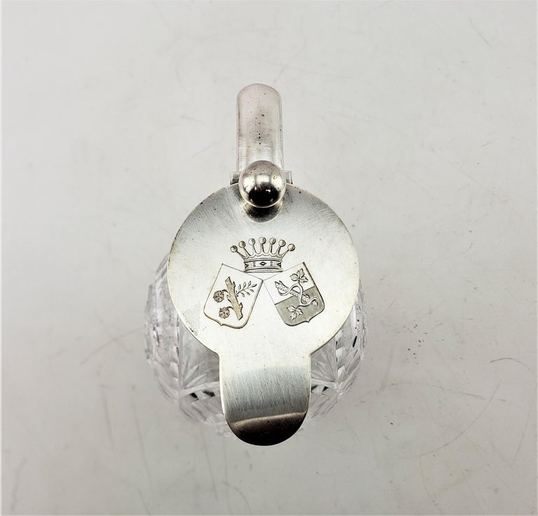 Antique German .800 Silver and Diamond Cut Crystal Claret Jug or ...