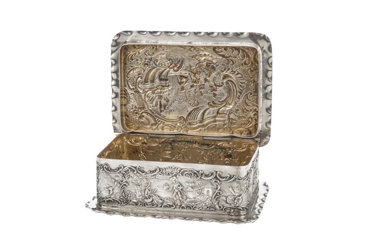 Antique German 800 Silver Box at 1stDibs