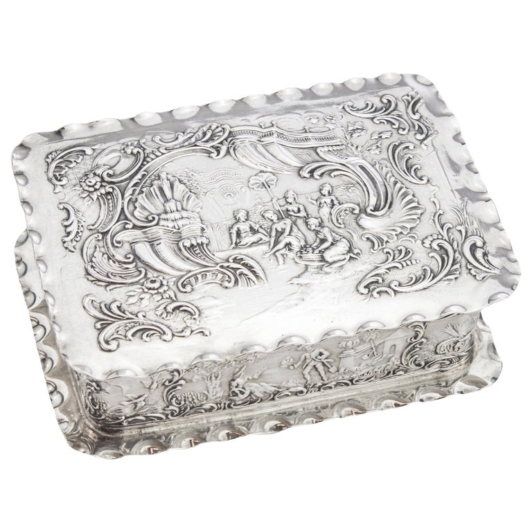 Antique German 800 Silver Box at 1stDibs
